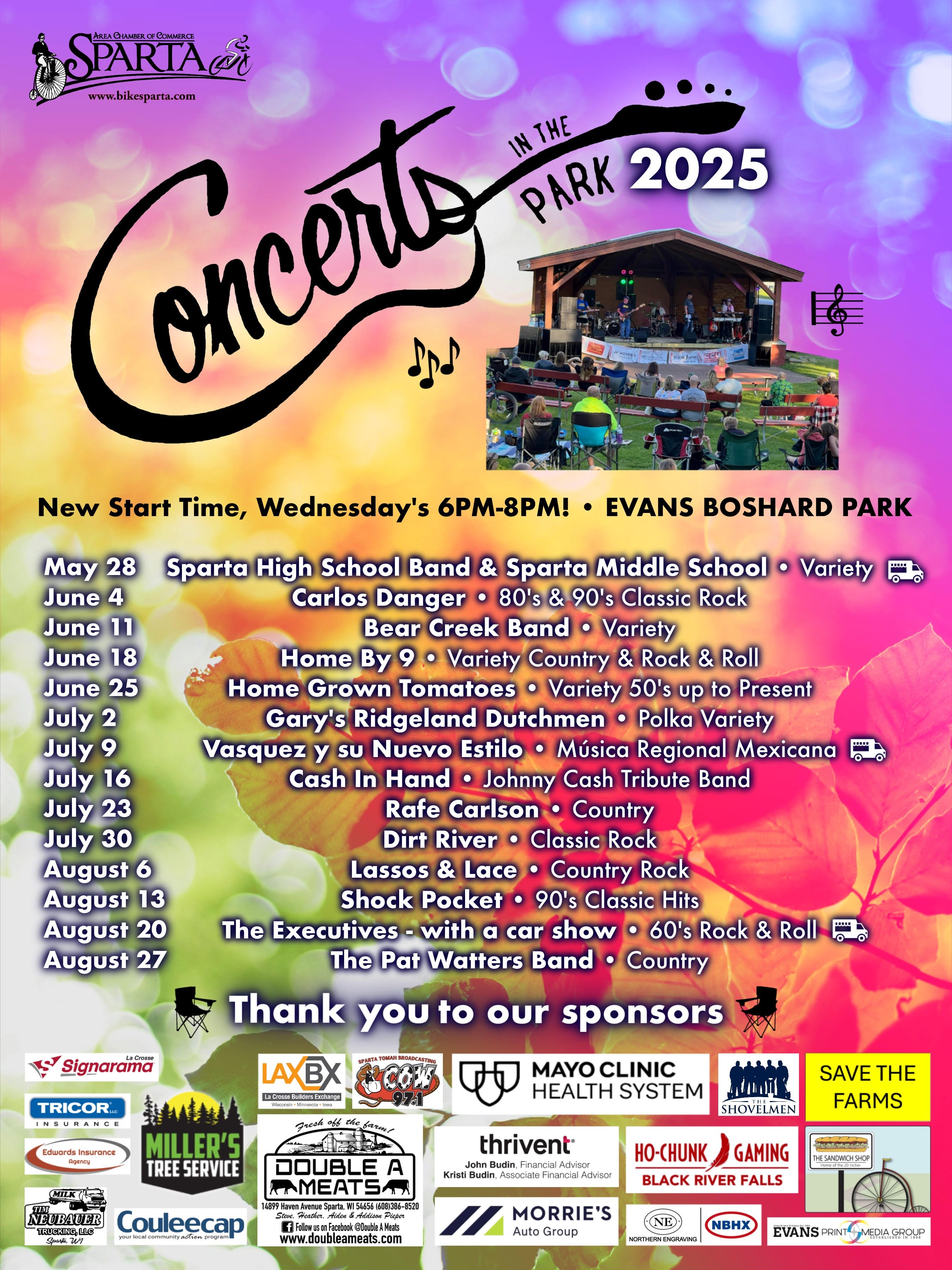 2025 Concert in the Park Series - Sparta Area Chamber of Commerce